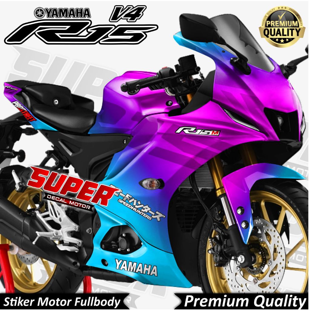 Newest Sticker Decal Yamaha R15 V4 Full Body Cool Chameleon Color ...