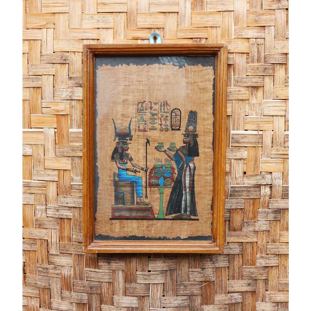 Wall Display/Egyptian Papyrus Painting/Treeshell Egyptian Ethnic ...