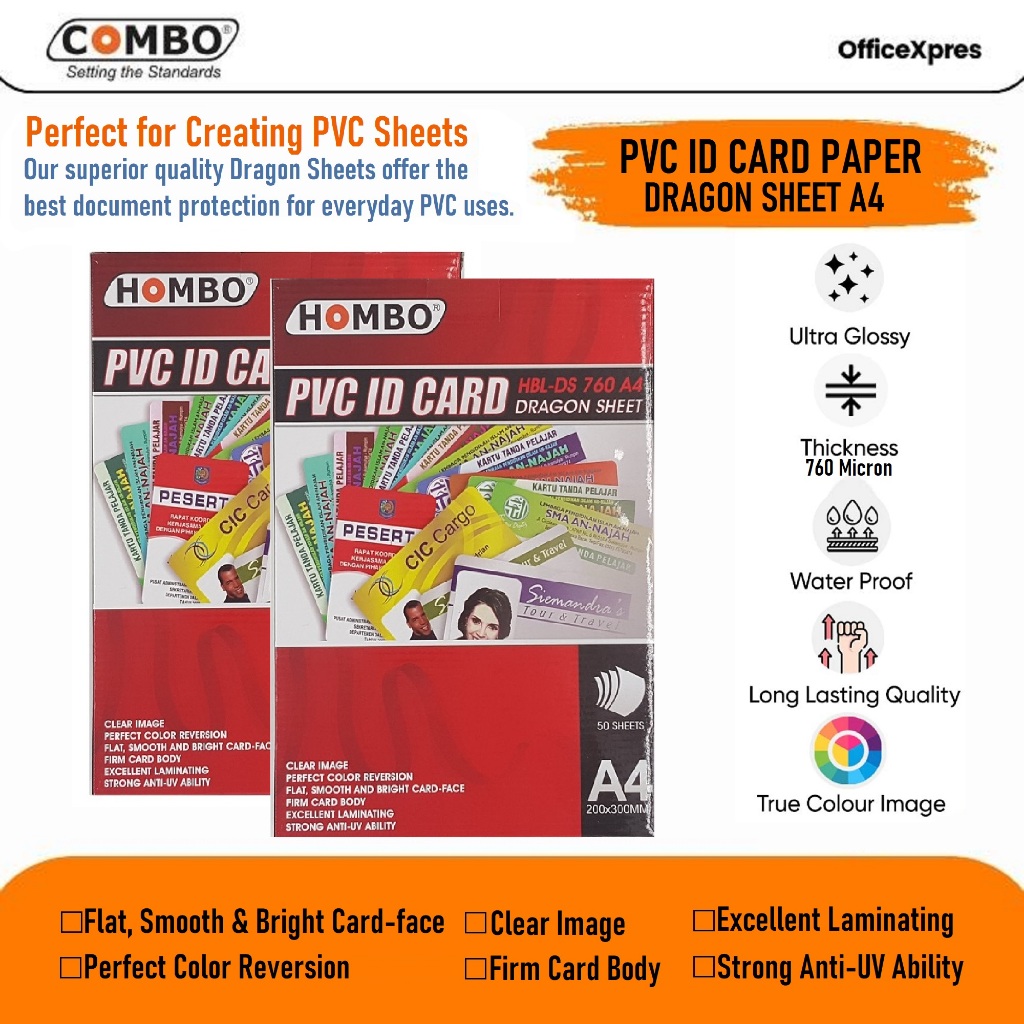 Instant PVC Paper A4 ID Card Material/PVC Paper ID Card Cutter Dragon ...