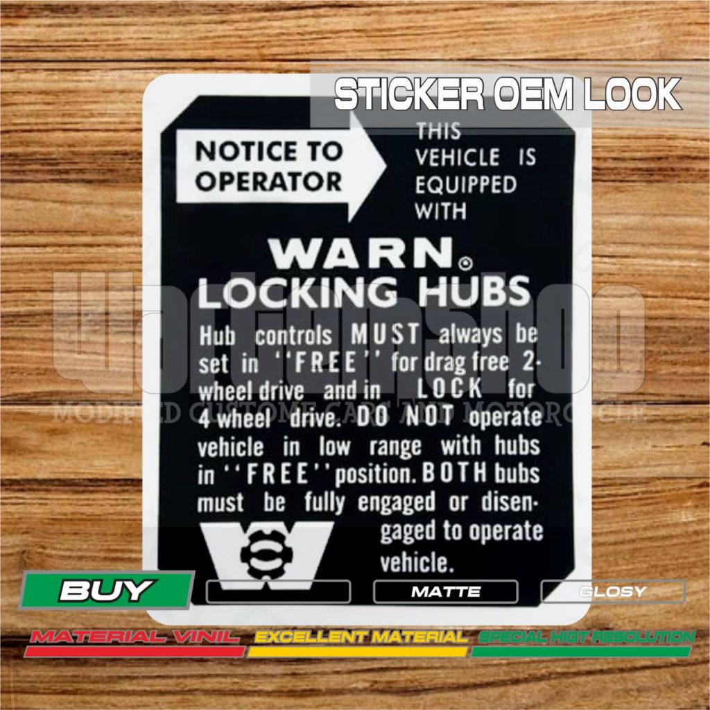 Warn Locking Hubs Small Stickers | Shopee Philippines