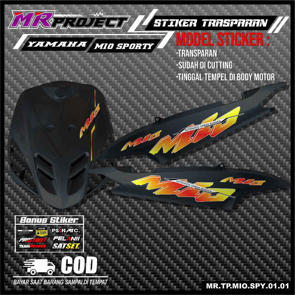 Mio SPORTY Transparent STRIPING STICKER, MIO SPORTY/OLD Motorcycle ...