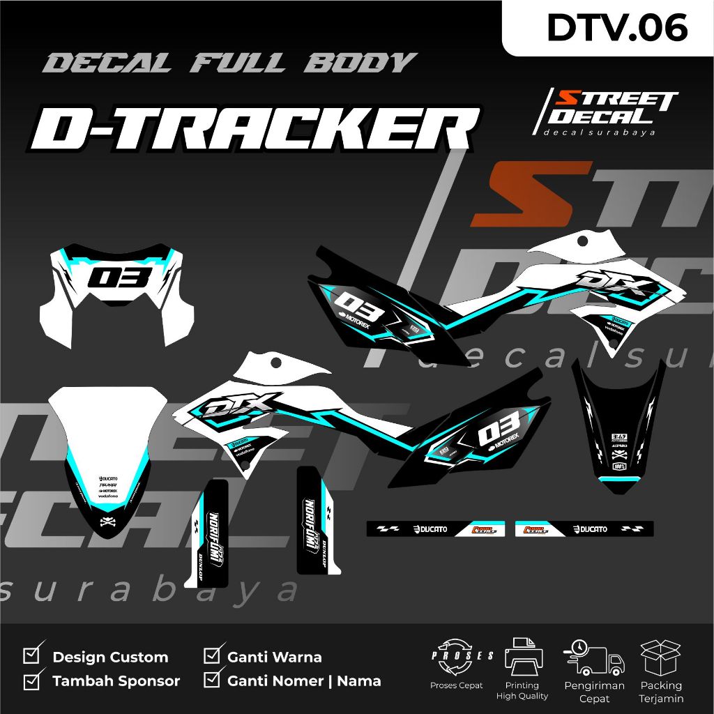 Decal D TRACKER 150 DTX SUPERMOTO V3.06 | Shopee Philippines