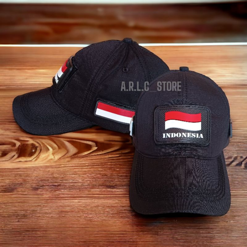 MERAH Indonesian red and white flag tactical bdu hat with barbed ...