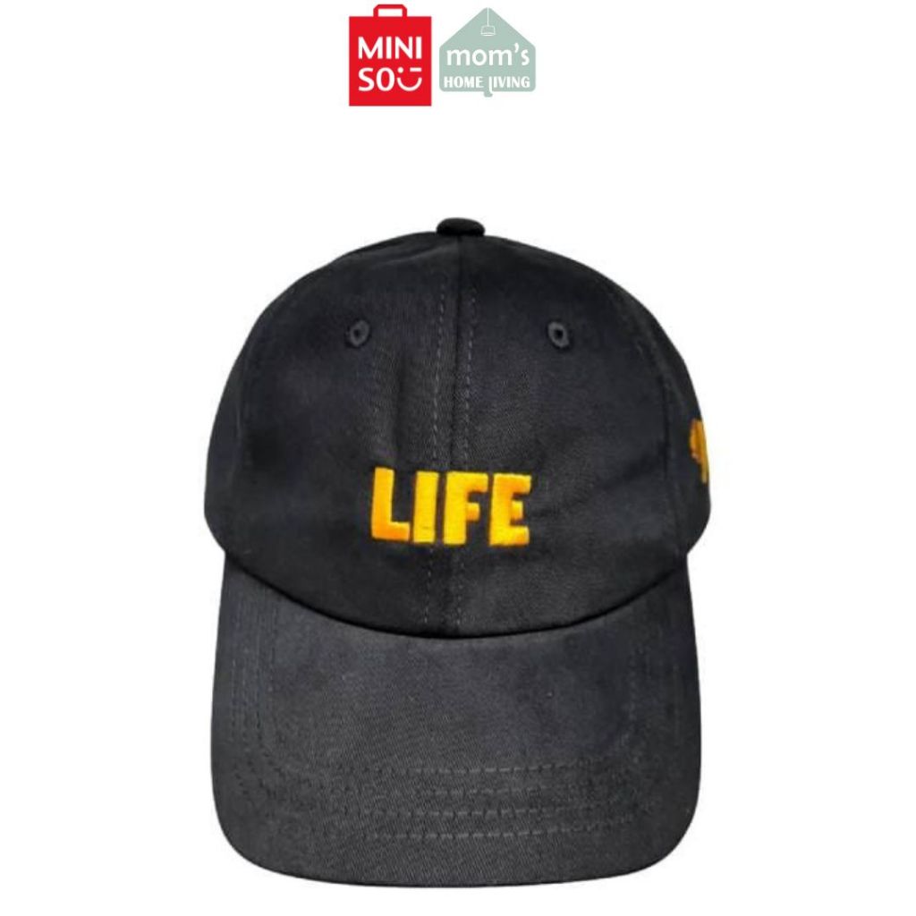 Miniso "Life" Baseball Cap Black & Blue | Shopee Philippines