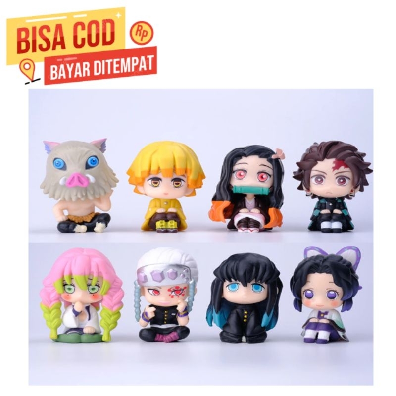 Demon Slayer Kimetsu no Yaiba Sitting Chibi Action Figure Tanjiro ...