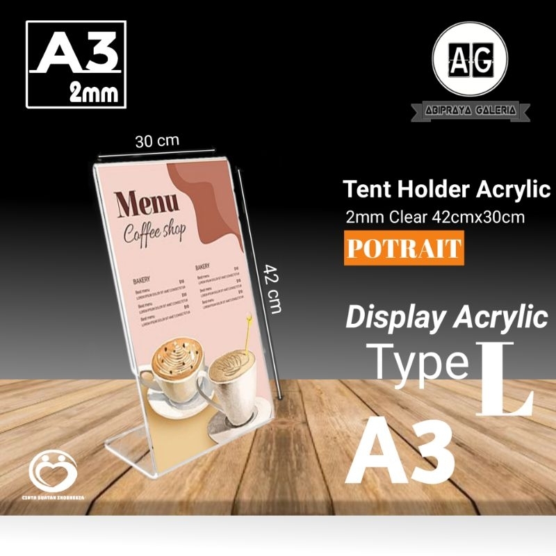 Tent HOLDER ACRYLIC/ACRYLIC STANDING/ACRYLIC Brochure HOLDER/NAME CARD ...
