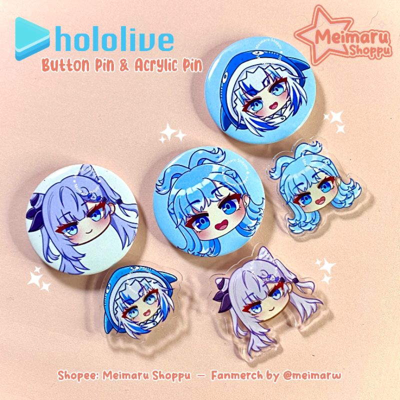 [Meimaru Shoppu] BUY 2 GET 1 Acrylic Pin Vtuber Hololive Acrylic Pin ...