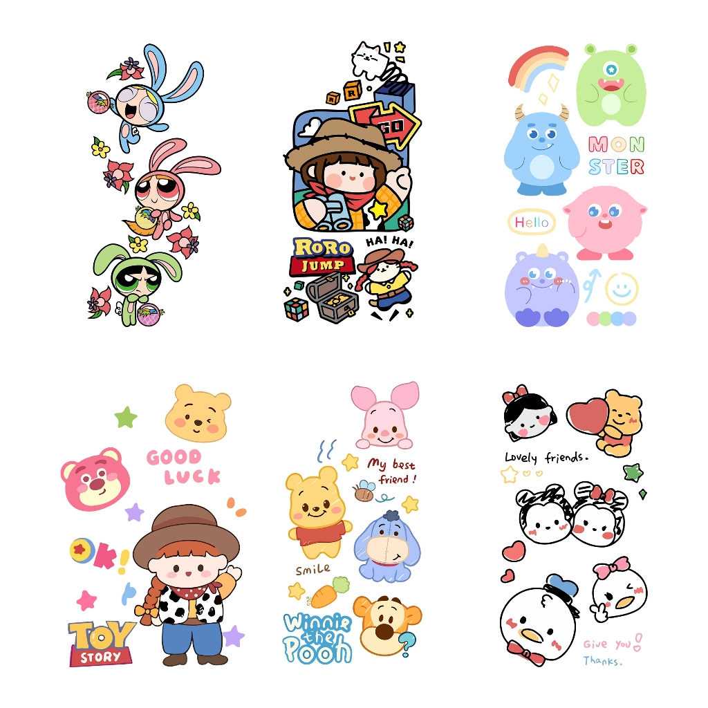DTF PRINTING IRONING SCREEN PRINTING CARTOON THEME GROUP | Shopee ...