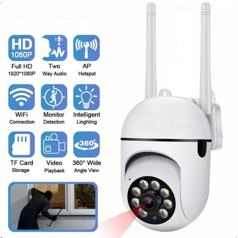 New IP CAMERA V380 OUTDOOR FULL HD 1080P WIFI PTZ MINI 8MP CCTV SPEED ...