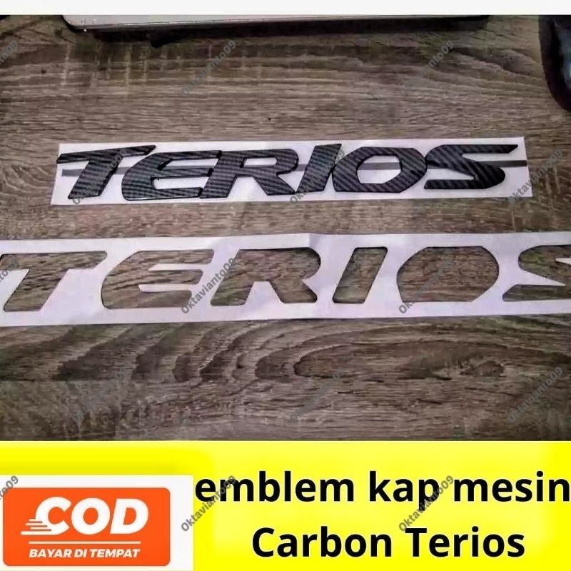 MESIN Carbon engine hood emblem avanza xenia veloz calya sigra rush ...