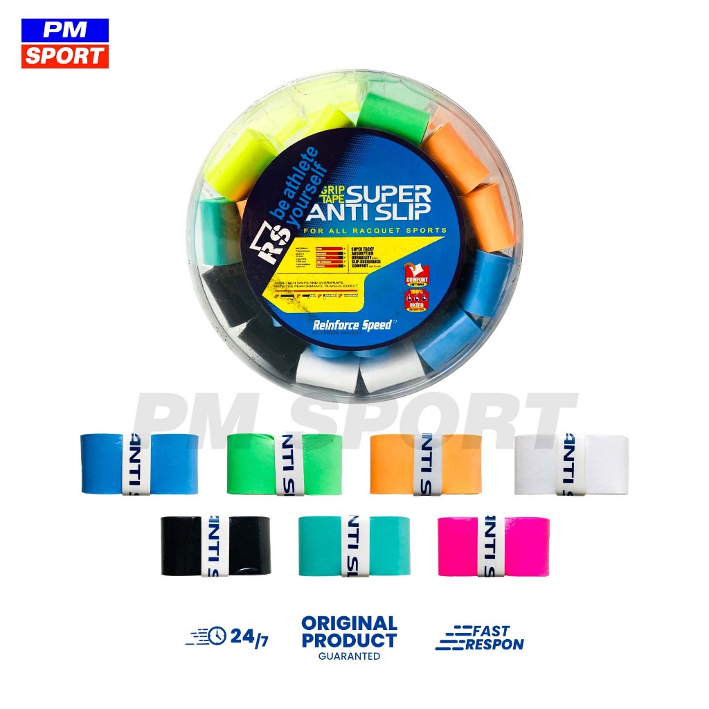 REINFORCE SPEED RS SUPER ANTI SLIP BADMINTON RACKET RUBBER GRIP G-22 ...