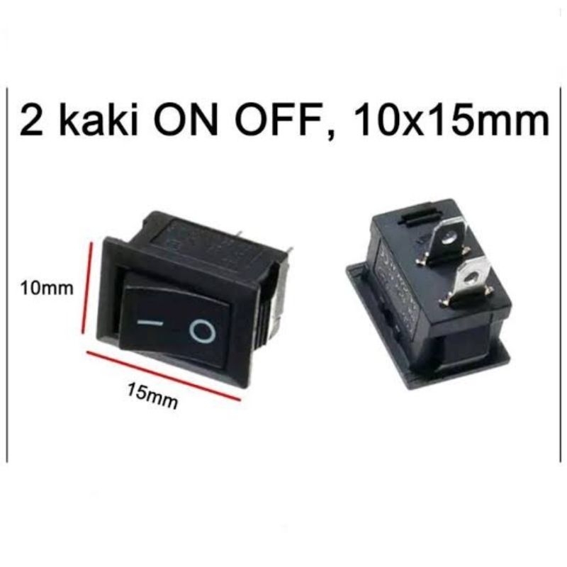 Switch On - Off Black 2 Pin Switch | Shopee Philippines