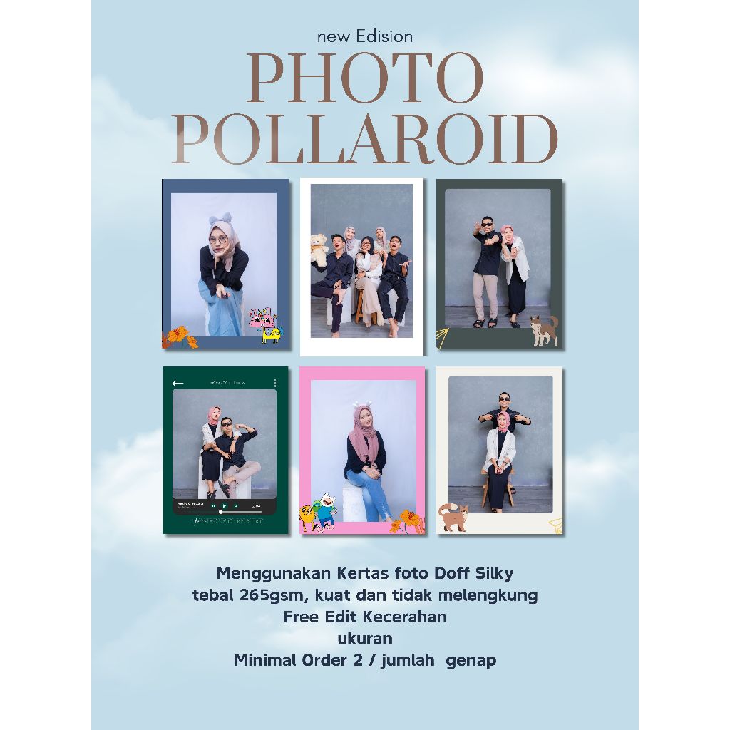 Print Polaroid 2R plus silky matte photo paper with many themes ...