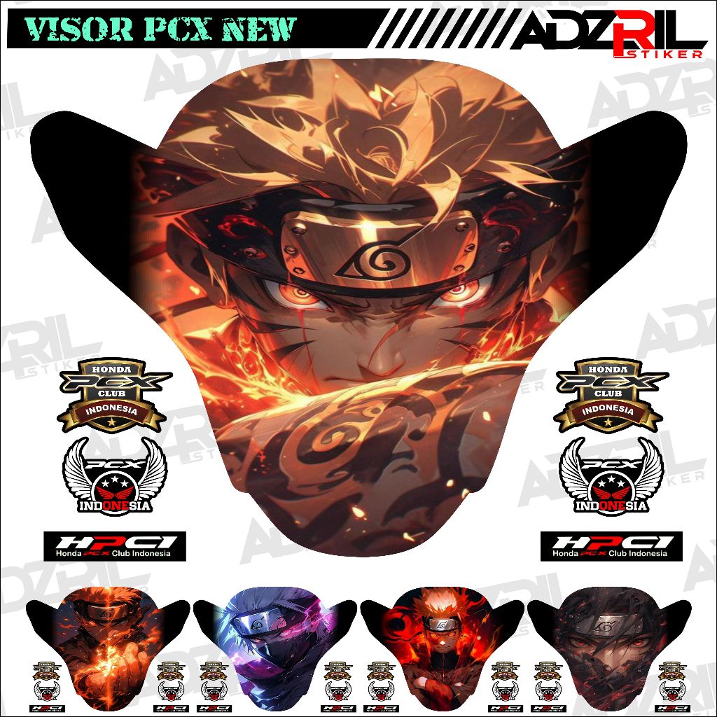 Winshield visor sticker HONDA PCX 160 new NARUTO keren (018 ...