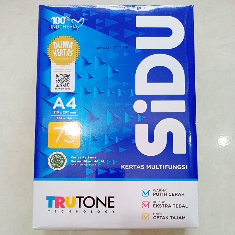 SIDU A4 HVS PAPER 75GSM RIM (500 SHEETS) | Shopee Philippines