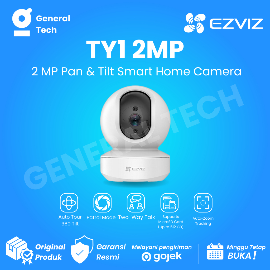 Ezviz TY1 1080P 2MP Smart Wi-Fi Pan & Tilt Camera | Shopee Philippines