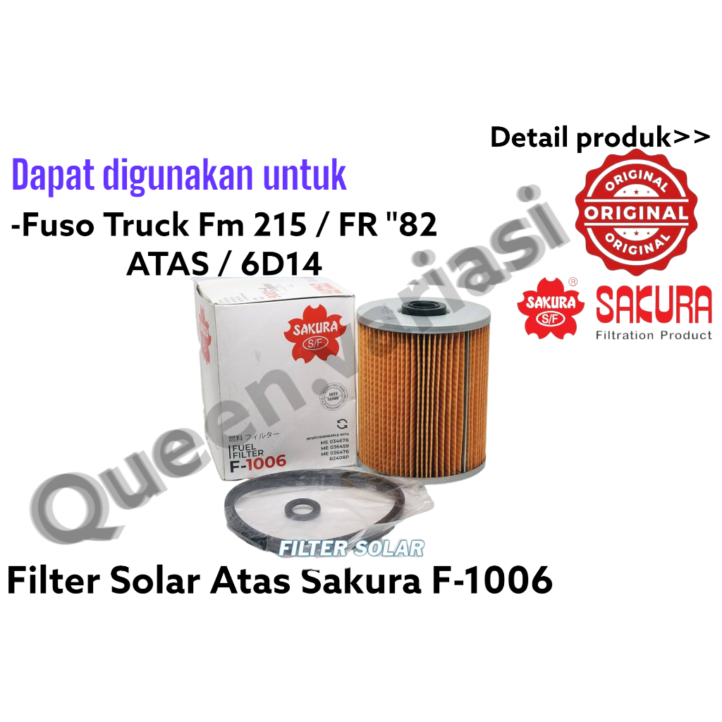 TRUCK FUSO FM 215 / FR YEAR SOLAR FILTER '82 TOP / 6D14 SAKURA F-1006 ...