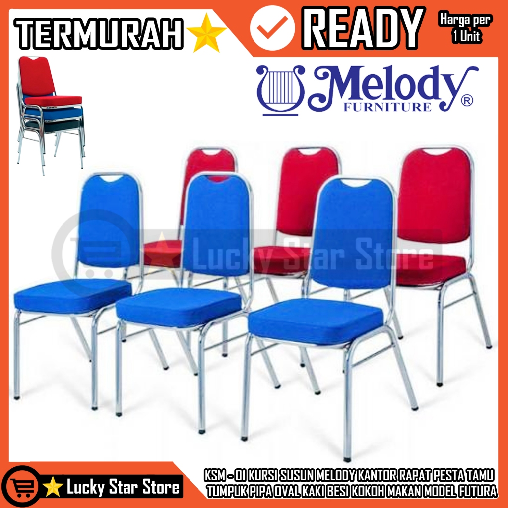 REPLIKA MELODI KSM 01 MELODY STACKING CHAIR, OFFICE, MEETING, PARTY ...