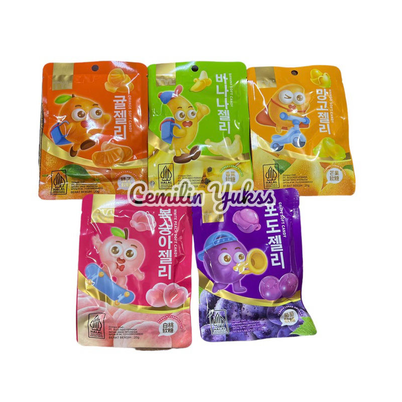 TYL Soft Candy Peel Flavor Mango Orange Grape Banana Peach TYL Baopi ...