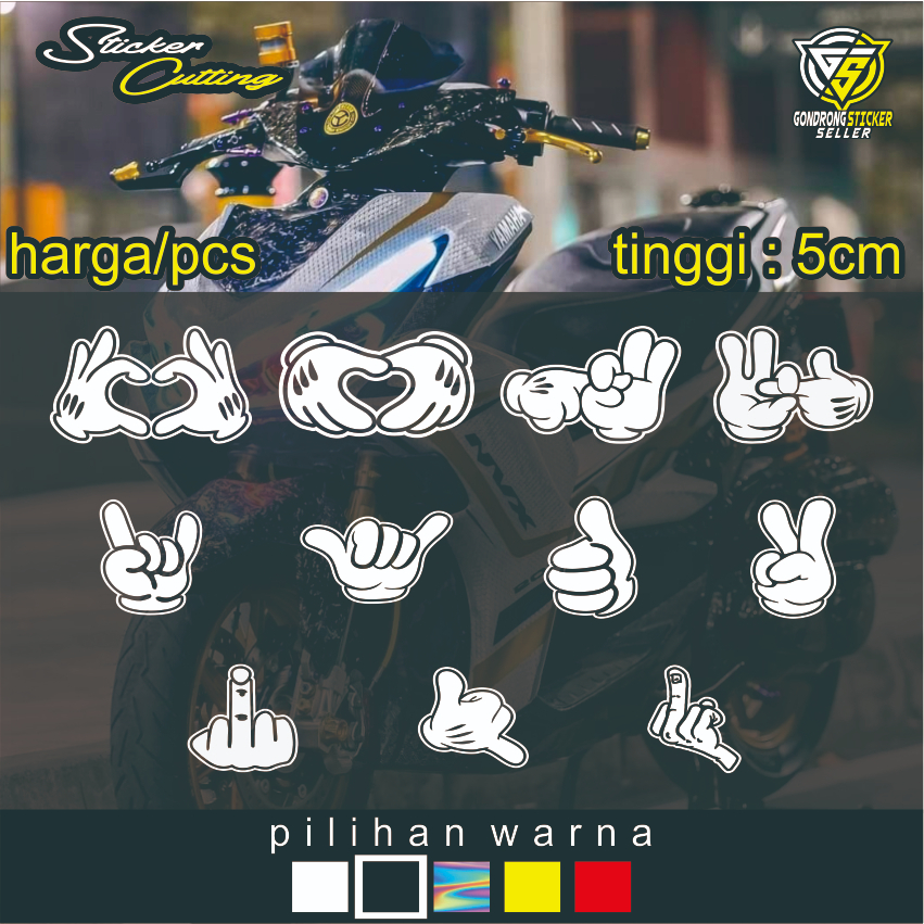 Cute Animation middle finger Cutting Sticker - Hand Animation Sticker ...