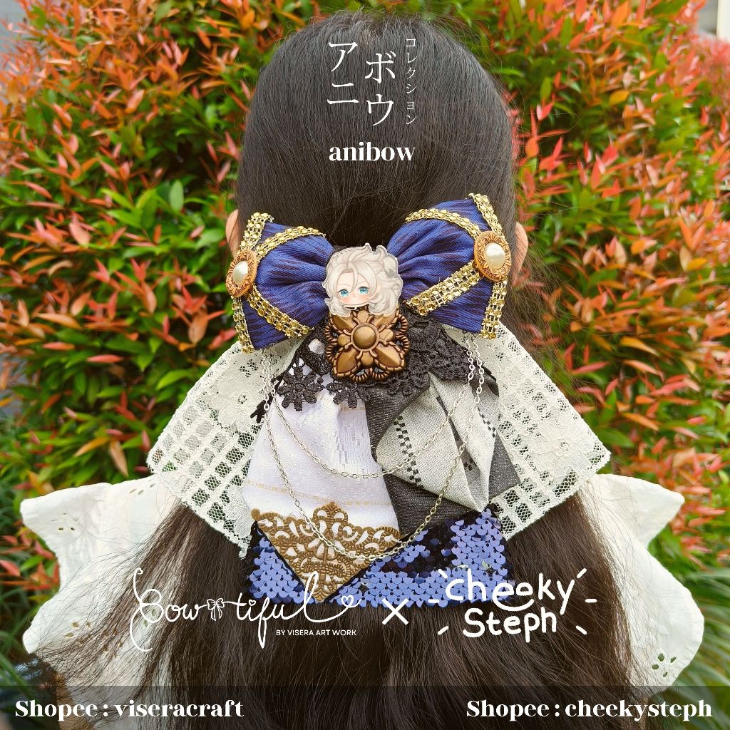 Anibow Albedo 2 Genshin Impact Bow Hairpin Cosplay Accessories ...