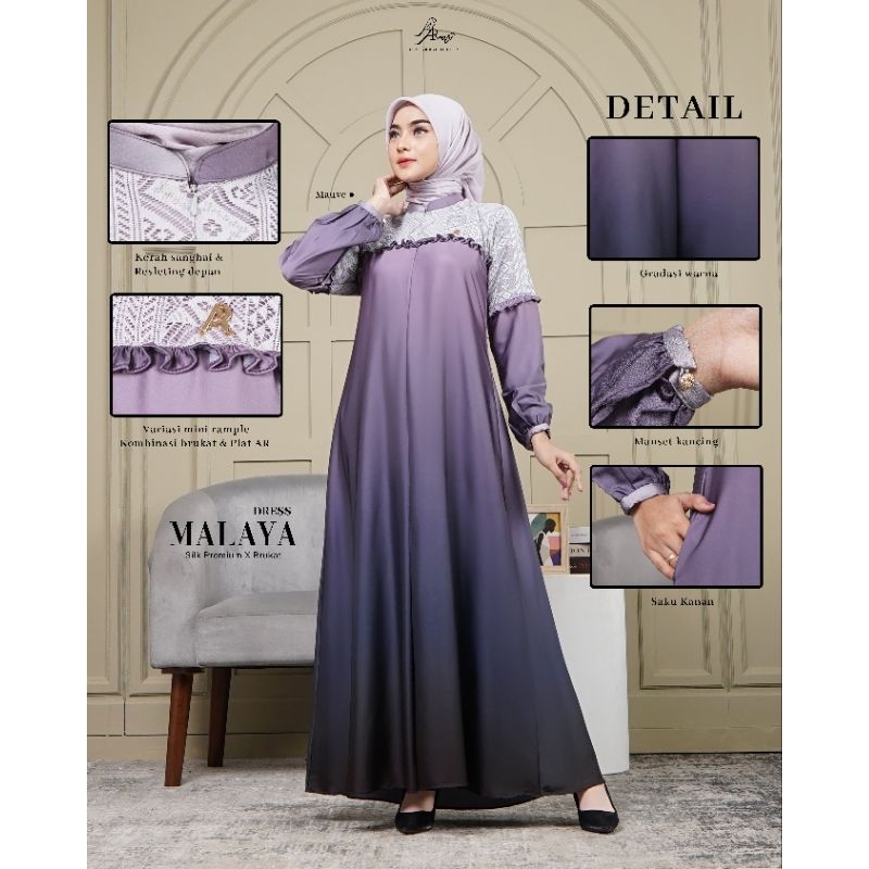 Latest AR Rafi Dress - Malaya Dress - Gamis Polos Variation - By AR ...