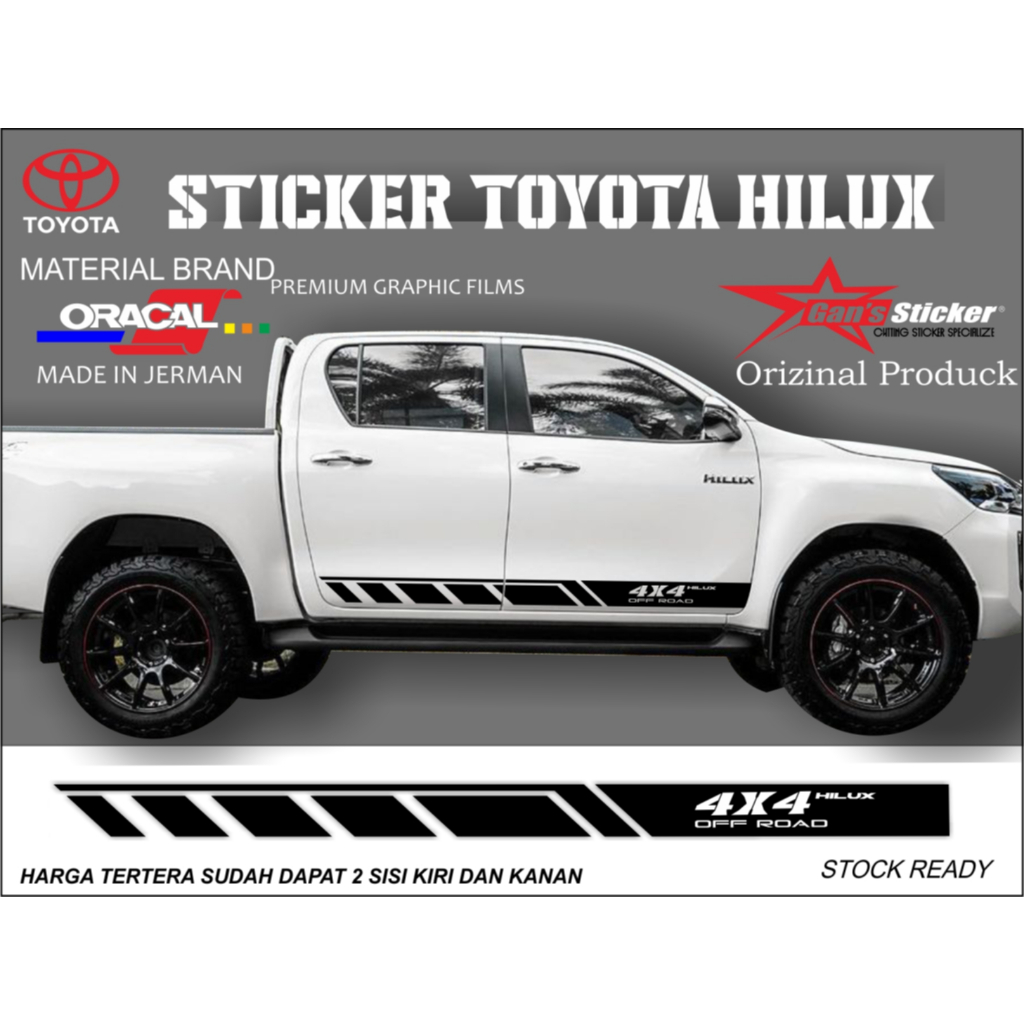 TOYOTA HILUX STICKER TOYOTA HILUX CUTTING STICKER | Shopee Philippines