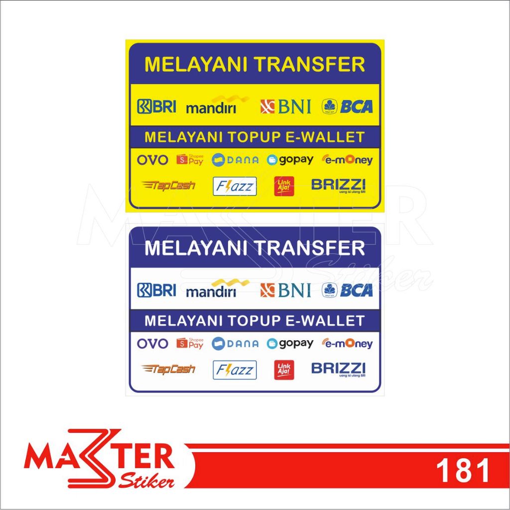 181 - E-Wallet Transfer And Topup Stickers, Vinyl Stickers, Waterproof ...