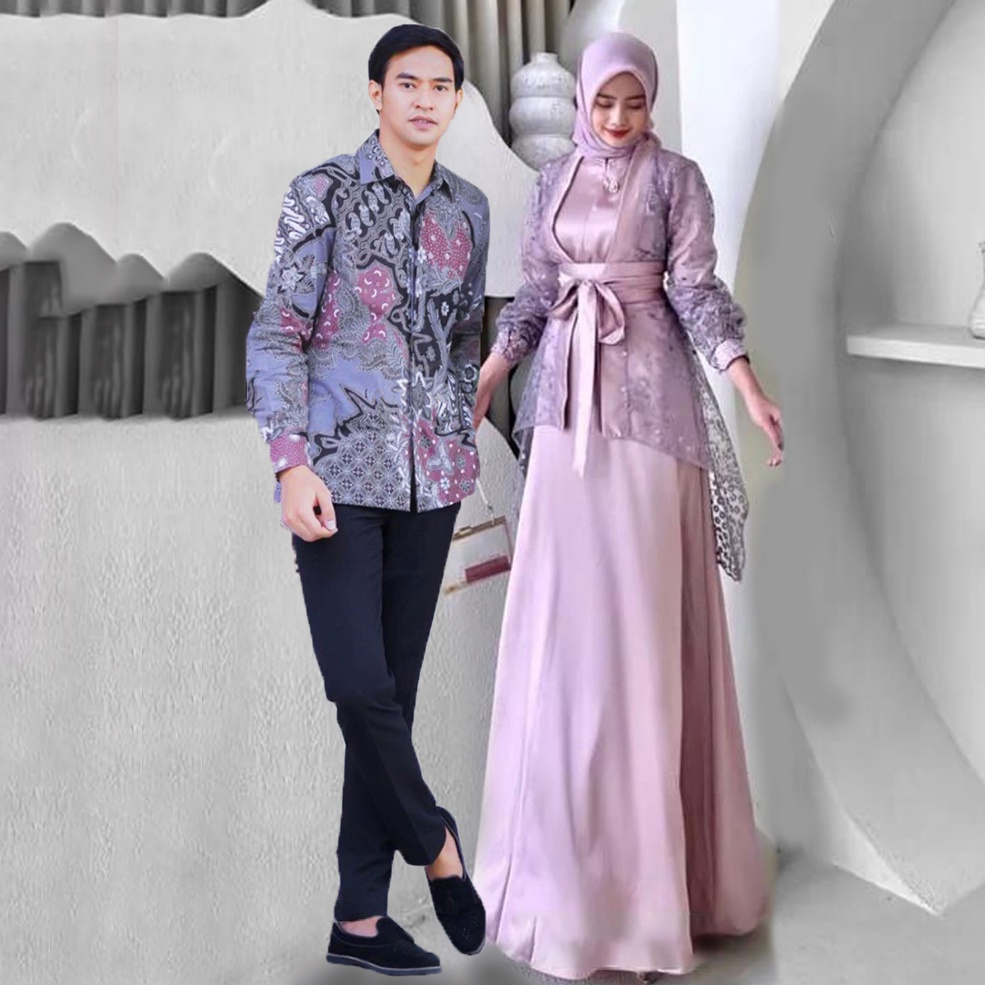 ART O38D BATIK COUPLE Batik Couple Dress Fuji One Set Inner Outer ...
