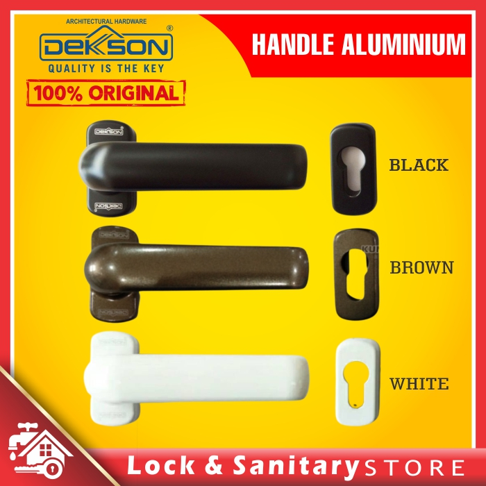 Dekson LHR 0816 Handle Black, White, Brown Black Aluminum Door Handle ...