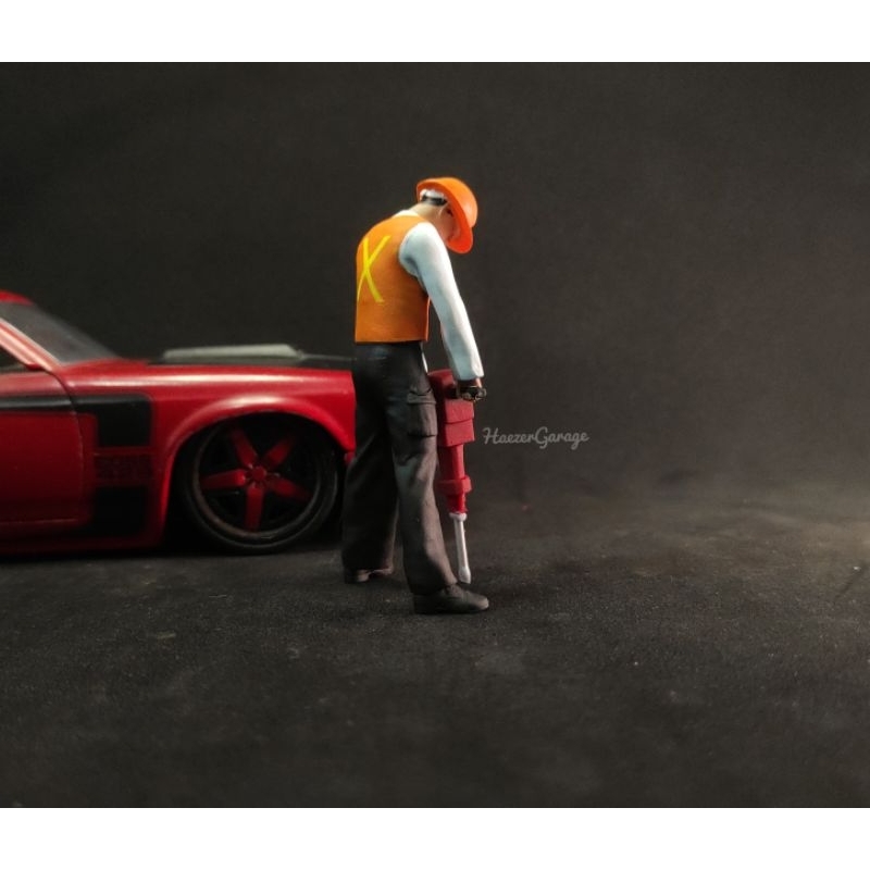 Hg Figure Jack Hammer Man 1/24 Scale Diorama Building Worker Worker ...