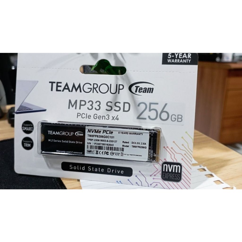 Ssd TEAM MP33 M.2 NVME Gen 3x4 256GB/512GB/1TB/2TB - New ORI 5 Year ...