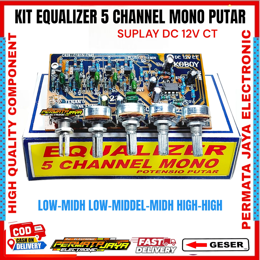 Rotary Potentio 5 Channel Equalizer Kit | Shopee Philippines