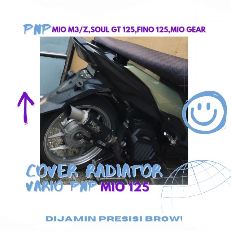 Pnp RADIATOR COVER MIO M3/MIO 125, SOUL GT 125, FINO 125, MIO GEAR ...