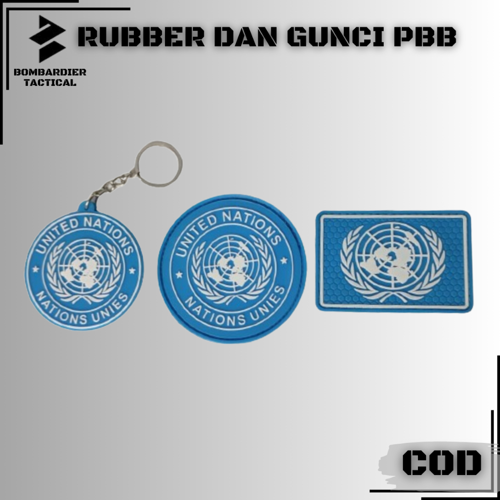 Pbb/un Pacth Rubber and Gunci Logo Velcro Rubber Patches | Shopee ...