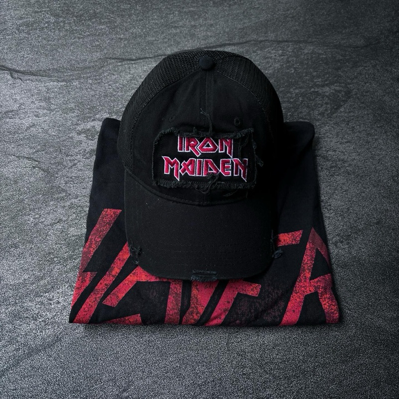 OFFICIAL IRON MAIDEN - SCUFFED LOGO BASEBALL CAP | Shopee Philippines
