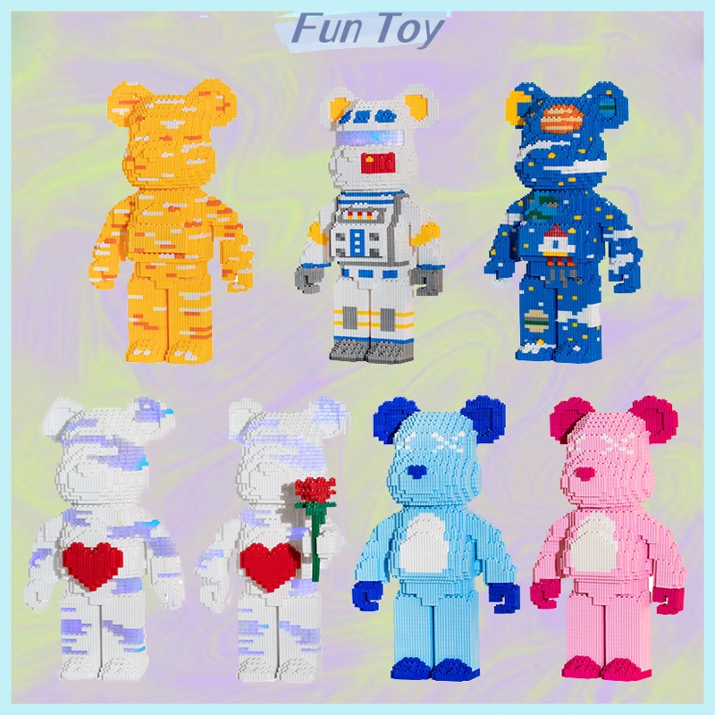 Fun Toy 3d Block Bricks Violent Bear Series Bricks Education Nano Block