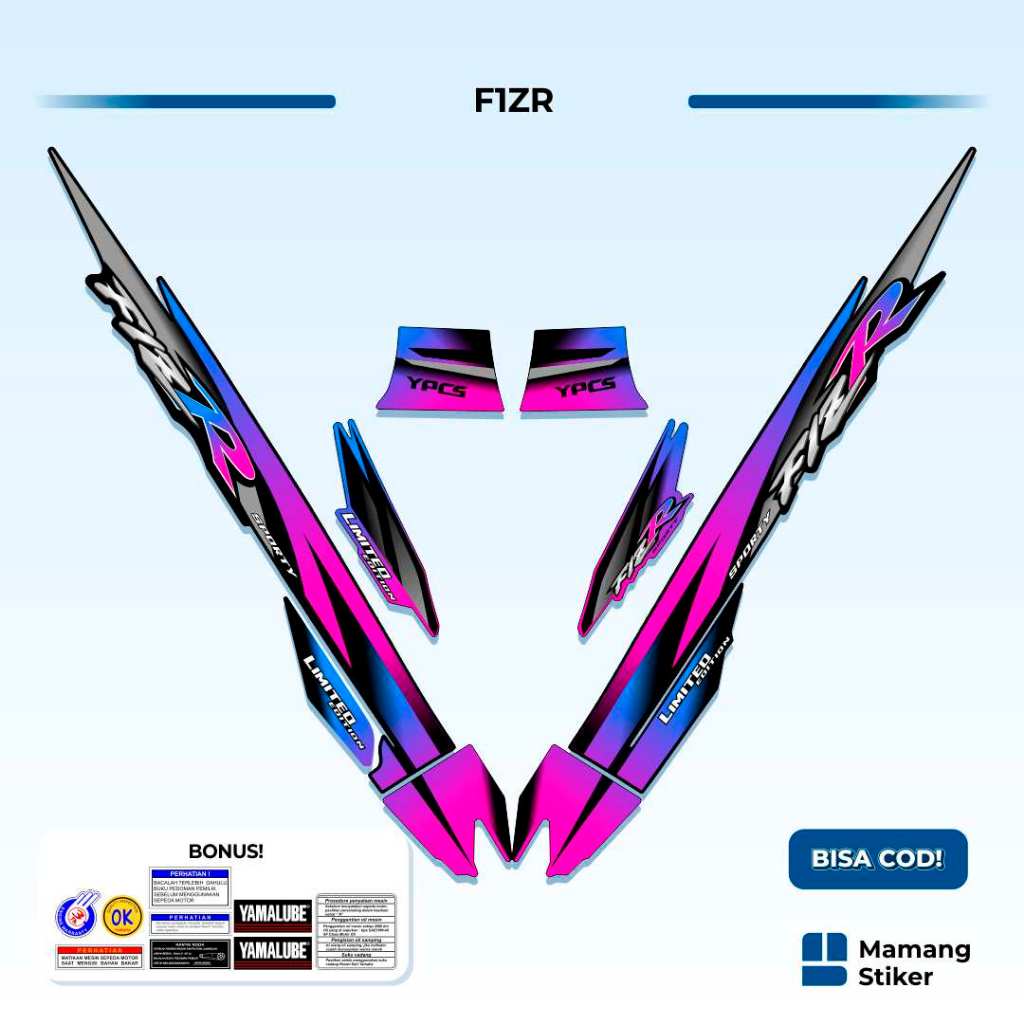 Striping Yamaha F1ZR Variation (22) FIZ R FIZR Original 1997 1998 1999 ...