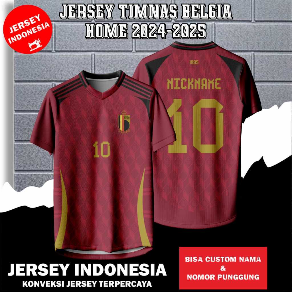 Belgium National Team Football Jersey HOME 2024 2025 - EURO Cup 2024 ...