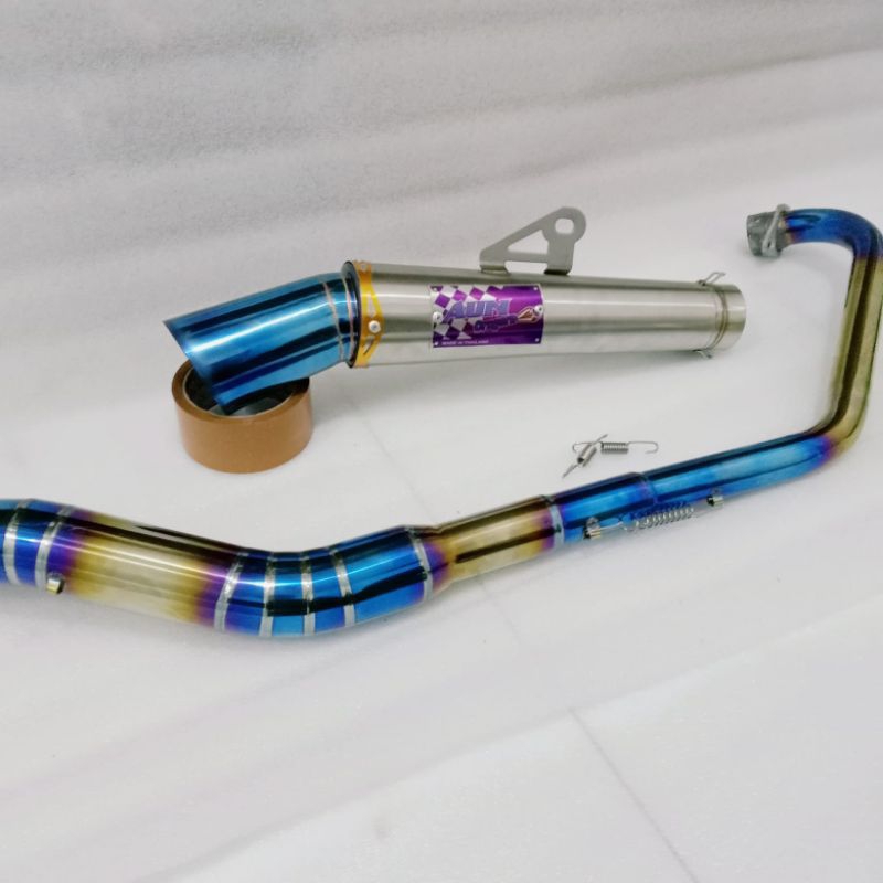 Open Spec AUN exhaust pipe Bluegold for tmx 125 155 rusi tc pinoy skygo ...