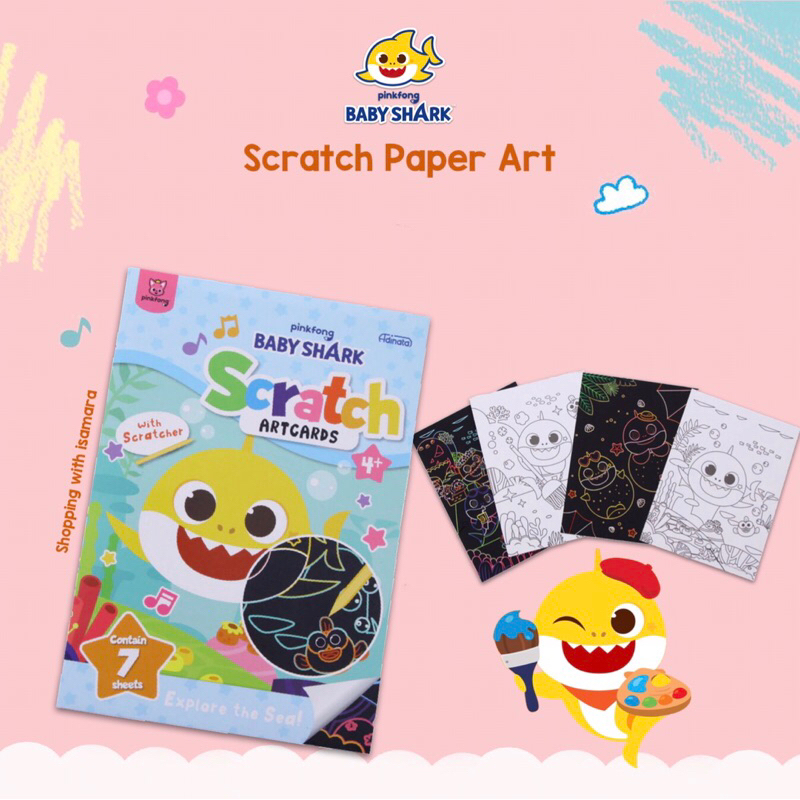 Pinkfong Baby Shark Scratch Paper Art / Scratch Book | Shopee Philippines