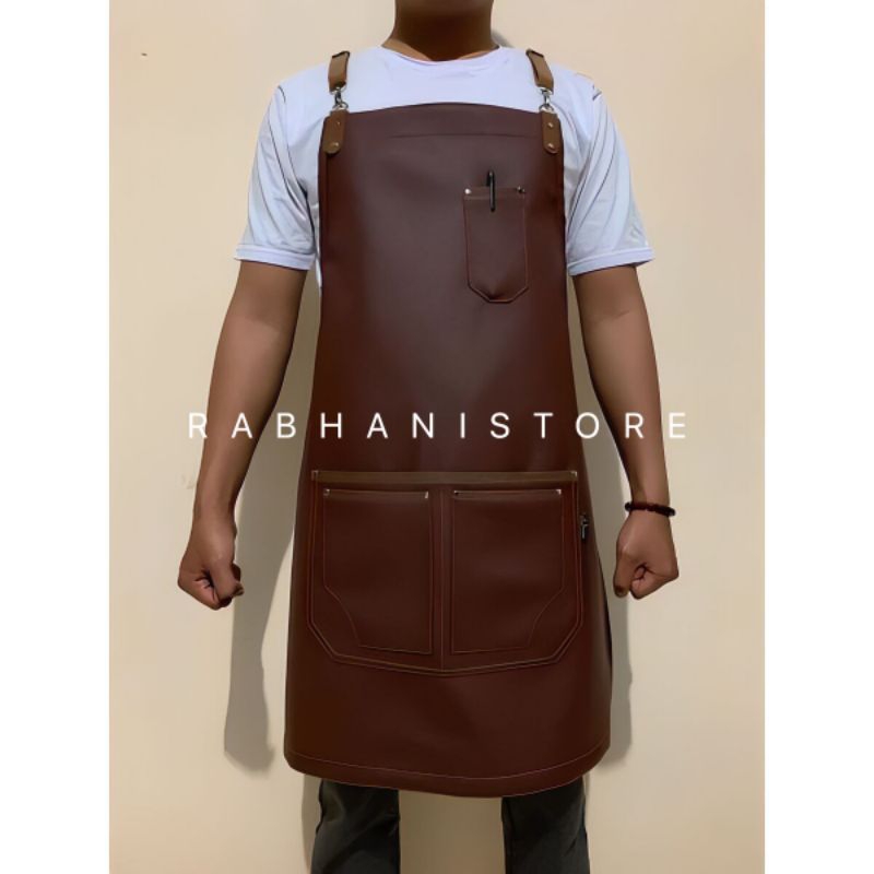 Premium leather apron, barista cooking apron, premium quality leather ...