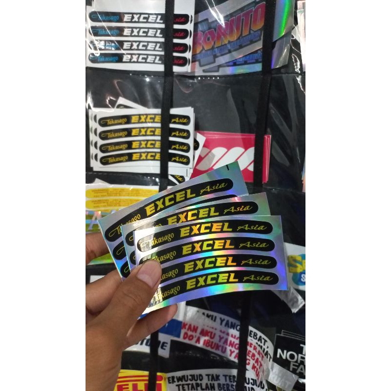Takasago EXCEL ASIA WHEEL STICKER PRINT JDM | Shopee Philippines