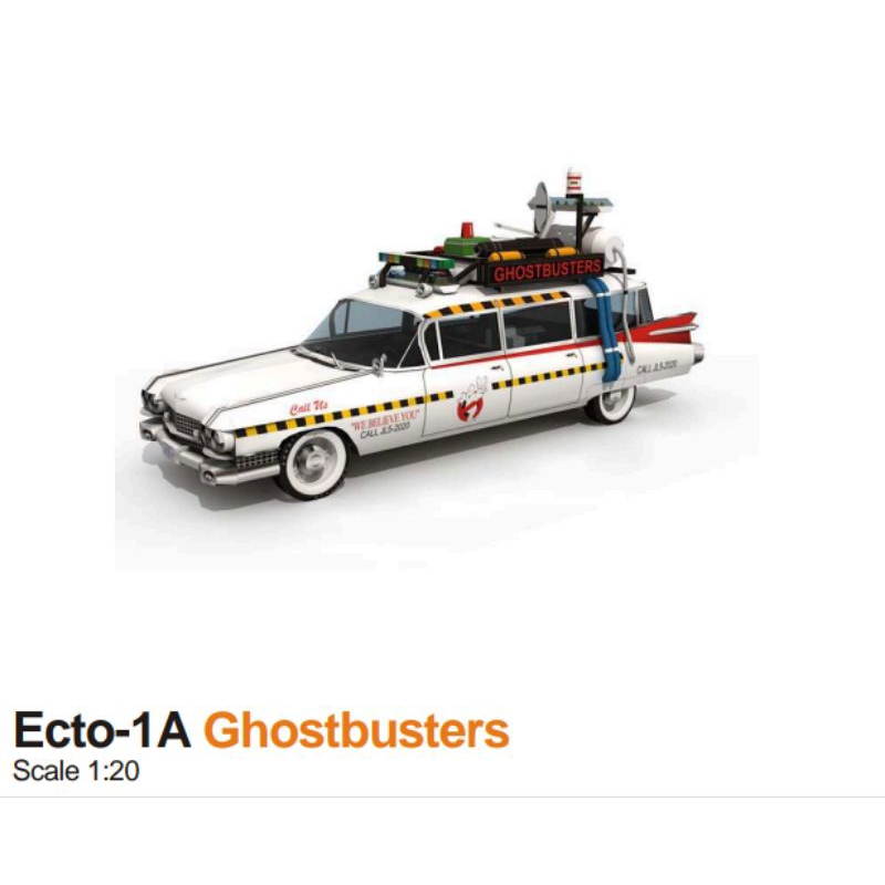 20-scale ghost buster Car papercraft Pattern Sheet (PR-D3) | Shopee ...