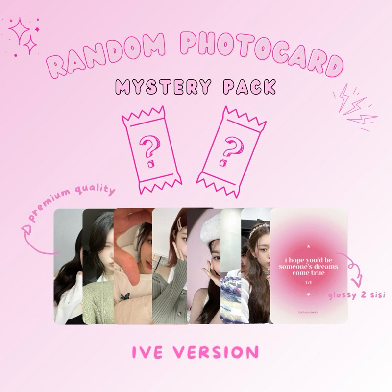 IVE Random Photocard Mystery pack (Unofficial 2 pcs / pack) by Kookes ...