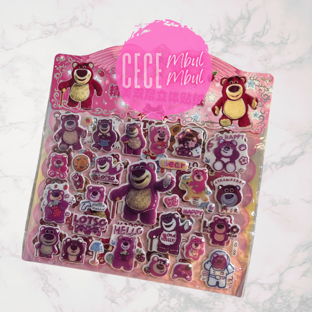 3d Embossed Loto sticker 2 layer 2 layer deco | Shopee Philippines