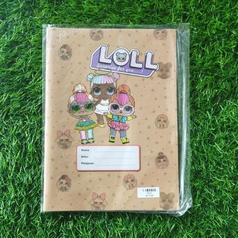 Brown Name Book Cover With Boxy LOL Image (20 Sheets) (E9314) | Shopee ...