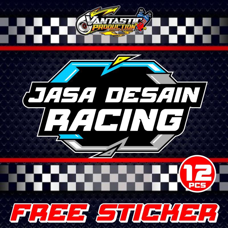 Free Racing Logo Design Services 12pcs Stickers, Community Logo, Sound ...