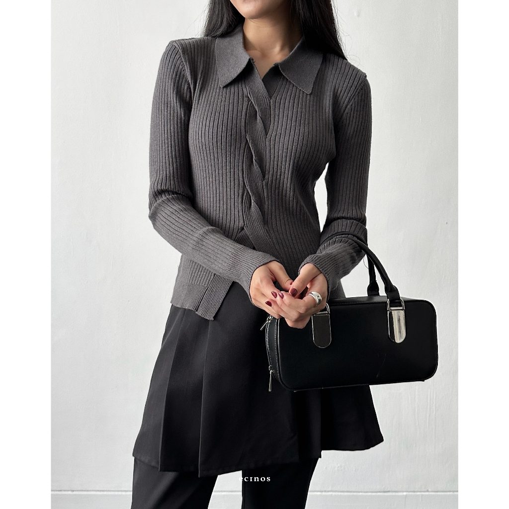 ECINOS - Marketing Twisted Knit Top | Women's top | Women's Blouses ...
