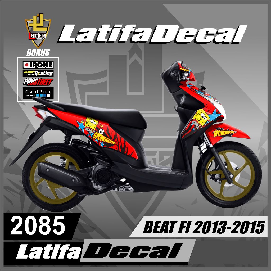 Sticker Motor Viral Decal Full Body Motor BEAT FI 2013 2014 2015 ...